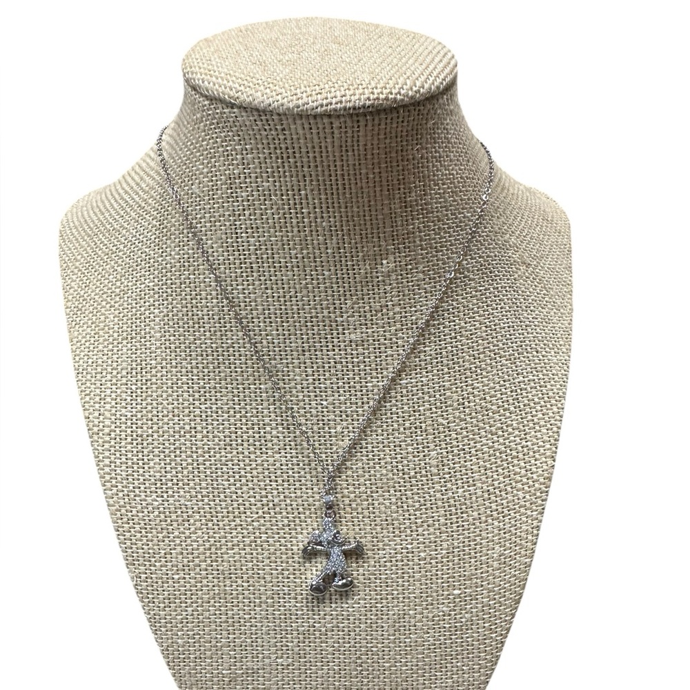 Stainless Steel Mickey Mouse With Rhinestone Pendant … - Gem